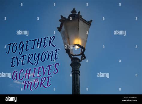 Handwriting Text Writing Together Everyone Achieves More Concept