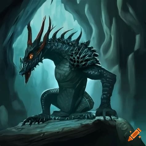 Illustration Of A Dragon Cave