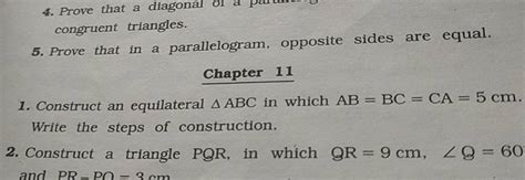 Congruent Triangles Prove That In A Parallelogram Opposite Sides Are Eq
