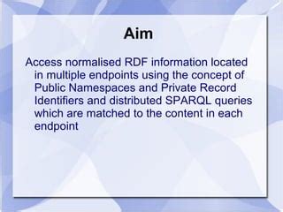 Bio2RDF Distributed Querying Model PPT
