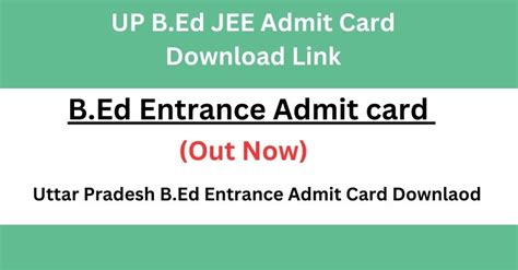 UP B Ed Entrance Admit Card 2025 PDF At Bujhansi Ac In