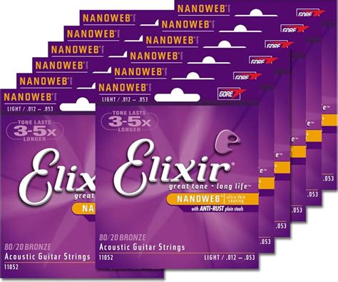 Guitar Acoustic Elixir 16152 10 47 Light 12 String Phosphor Bronze With