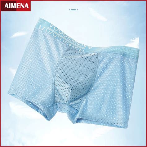 Jual Celana Dalam Pria Sutra Es Musim Panas Keren Boxer Fashion CD Hollow Shopee Indonesia