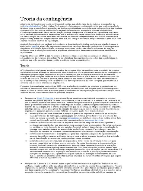 Teoria Da Contingência Pdf