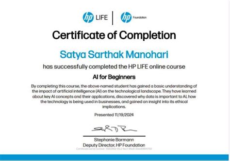 Satya Sarthak Manohari On Linkedin Im Happy To Share That Ive Obtained A New Certification