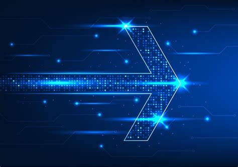 Premium Vector Arrow Technology Background Arrow Connected To