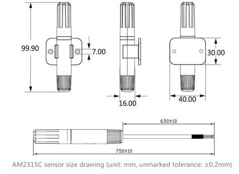 12c high precision temperature and humidity sensor am2315c