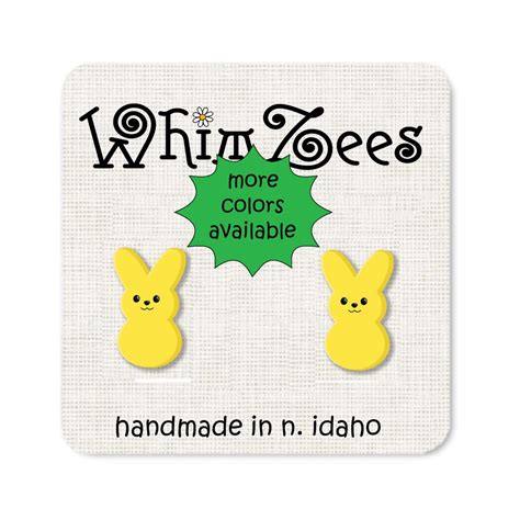 Marshmallow Bunny Stud Earrings Easter Bunny Earrings Girls T