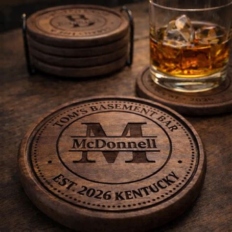 Engraved Custom Coasters Etsy