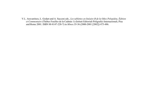 Pdf Reviewing The New Linear B Tablets From Thebes