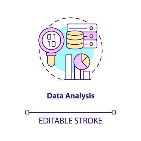 Data Analysis Concept Icon Virtual Tools Digital Information Processing Stage Abstract Idea