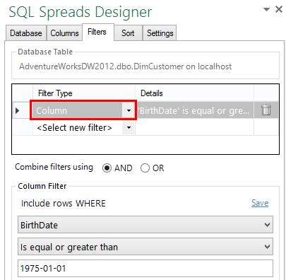 Filter Rows From SQL Server In Excel