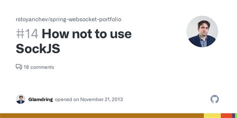 how not to use sockjs · issue 14 · rstoyanchev spring websocket