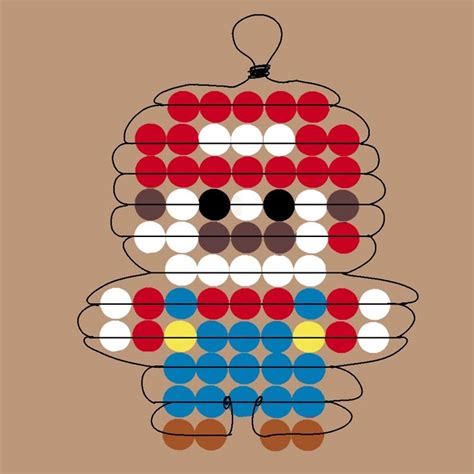 Bead Mario Keychain Pattern