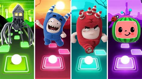 Spider House Head 🆚 Oddbods Pogo 🆚 Oddbods Fuse 🆚 Cocomelon Tiles Hop
