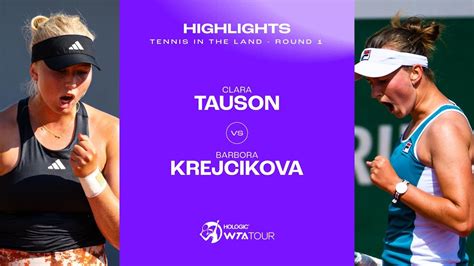 Clara Tauson Vs Barbora Krejcikova 2023 Cleveland Round 1 WTA Match Highlights The Global