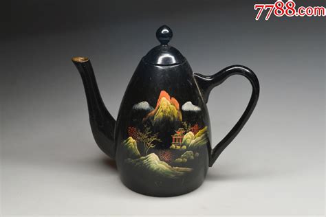 文 福州脱胎漆器手绘70年代七十年代山水亭台楼阁茶道茶壶老茶具 价格 150元 se83539494 其他旧漆器 零售 7788收藏 收藏热线