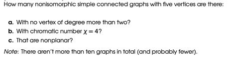 Solved How Many Nonisomorphic Simple Connected Graphs With