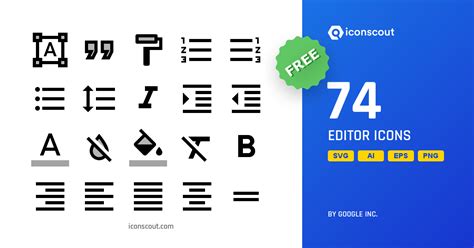 Free Editor Icon Pack 74 Colored Outline User Interface Icons Svg