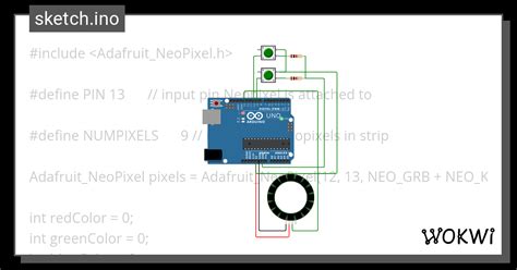 Neopixel Counter Up And Down With Buttons Copy Wokwi Esp32 Stm32