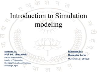 Introduction To Simulation Modeling PPTX