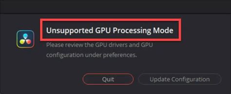 Fix Unsupported Gpu Processing Mode” In Davinci Resolve