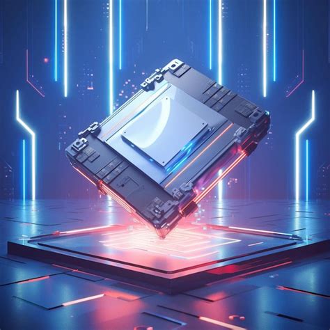 Premium Photo Depicts Circuit Chip Bathed In Vibrant Neon Glow 3d Rendering For Social Media