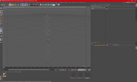 Fire Escape Dropdown Ladder 3d Model 19 3ds Blend C4d Fbx Max