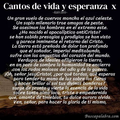 Poema Cantos de vida y esperanza x de Rubén Darío Análisis del poema