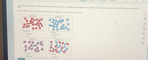 [solved] Here Are Four Sketches Of Pure Substances Each S