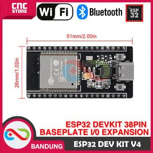 Jual ESP32 DOIT WIFI BLUETOOTH IOT DUAL CORE TYPE C 38P PLUS BASE PLATE Jakarta Pusat