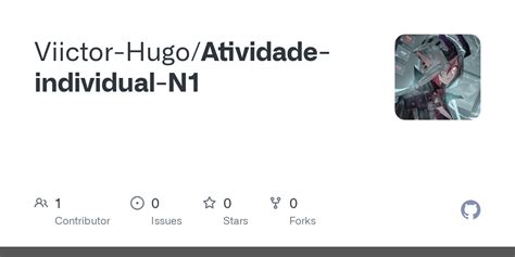 Github Viictor Hugo Atividade Individual N