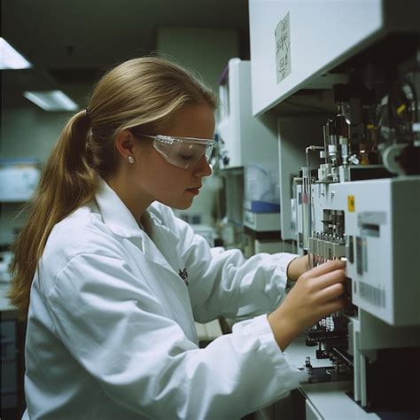 A Researcher Using A Gas Chromatograph To Separate And Analyze Volatile