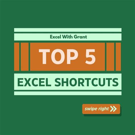top 5 excel shortcuts comment “excel” and i will dm you my excel