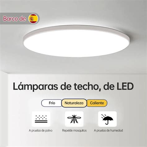 L Mpara De Techo LED Moderna Luz Redonda De 220V 18 30 40 72W Para Sala