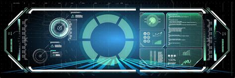 futuristic control panel displaying data analysis and graphical user