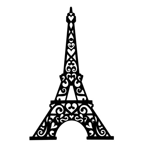 Eiffel Tower SVG Heart Eiffel Tower SVG Paris SVG Cut File For Cricut