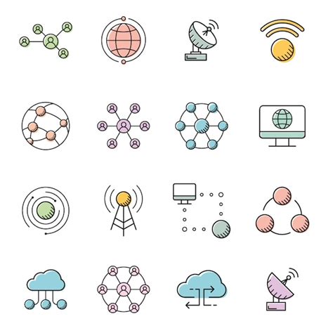Premium Vector Simple Icons Set Of Big Data Database Cloud