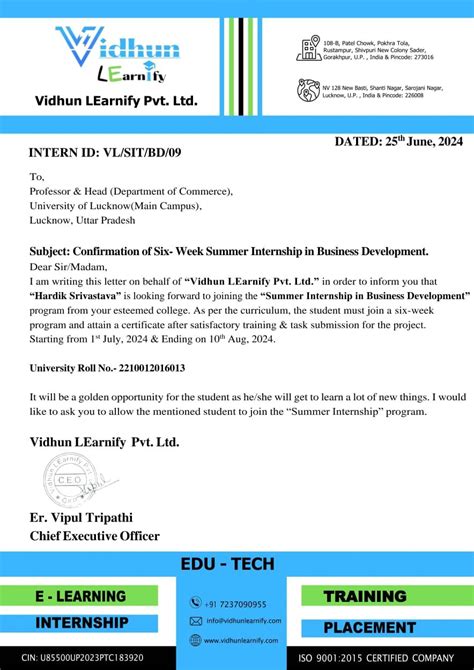 Hardik Srivastava On Linkedin All Thanks To Vidhun Learnify For Providing Me This Wonderful
