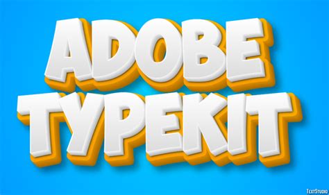 adobe typekit text effect and logo design font
