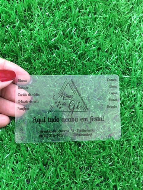 50 Cartões de Visita Pvc 0 3mm Elo7 Produtos Especiais