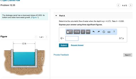 Solved Open Channel Flow Problem The Drainage Canal Chegg