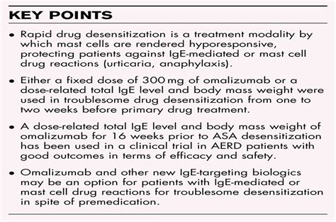 Omalizumab And Other Biologics In Drug Desensitization Current