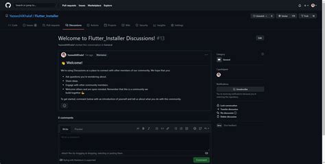 Enabling Disucssions Feature For The Flutter Repository In Github Issue Flutter