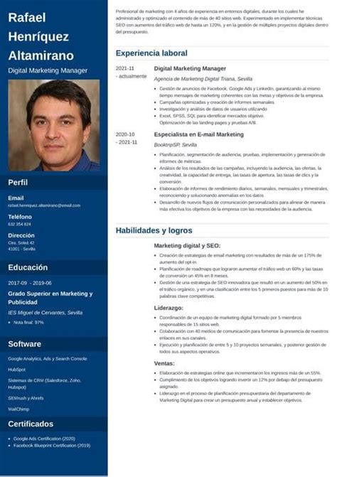 Modelo De Curriculum Descargar Modelos De Curriculum Vitae En Word