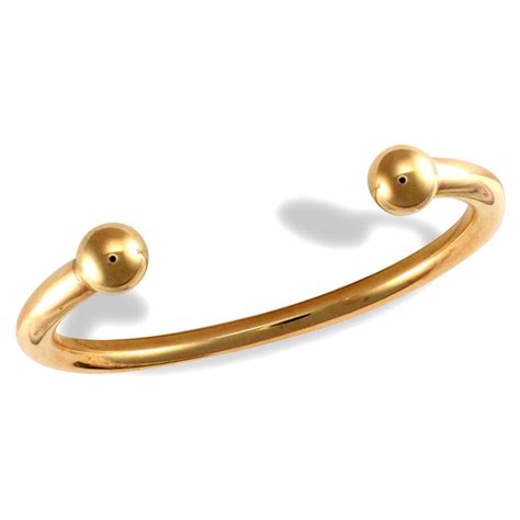 Mens Solid 9ct Yellow Gold Heavyweight Torque 6mm Bangle Bracelet