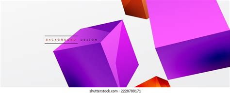 3d Cubes Vector Abstract Background Composition Stock Vector Royalty