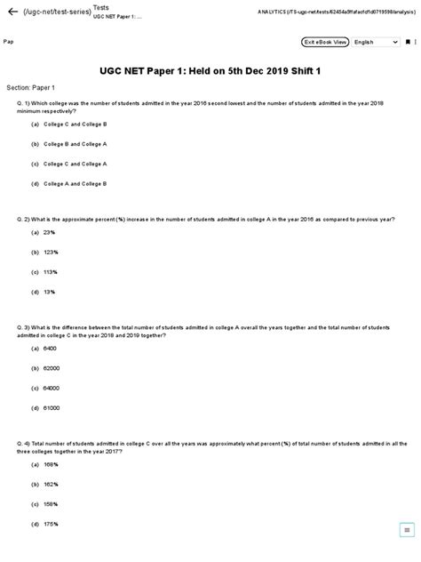 Ugc Net Paper 1 Held On 5th Dec 2019 Shift 1 Pdf Teaching Methods And Materials Technology