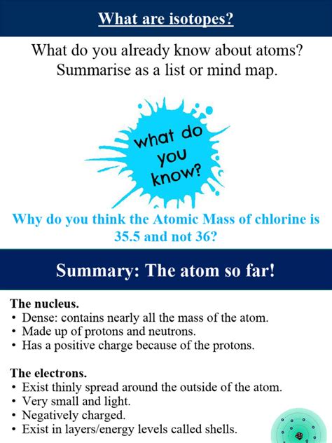 Igcse Chemistry Lesson 5 Isotopes Pdf Isotope Atoms