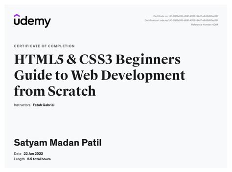 Satyam Patil On Linkedin Css Html Learning Udemy